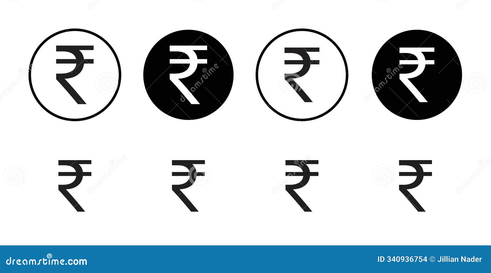 Rupee Icon. Indian Currency Symbol On A Banknote Vector Illustration ...