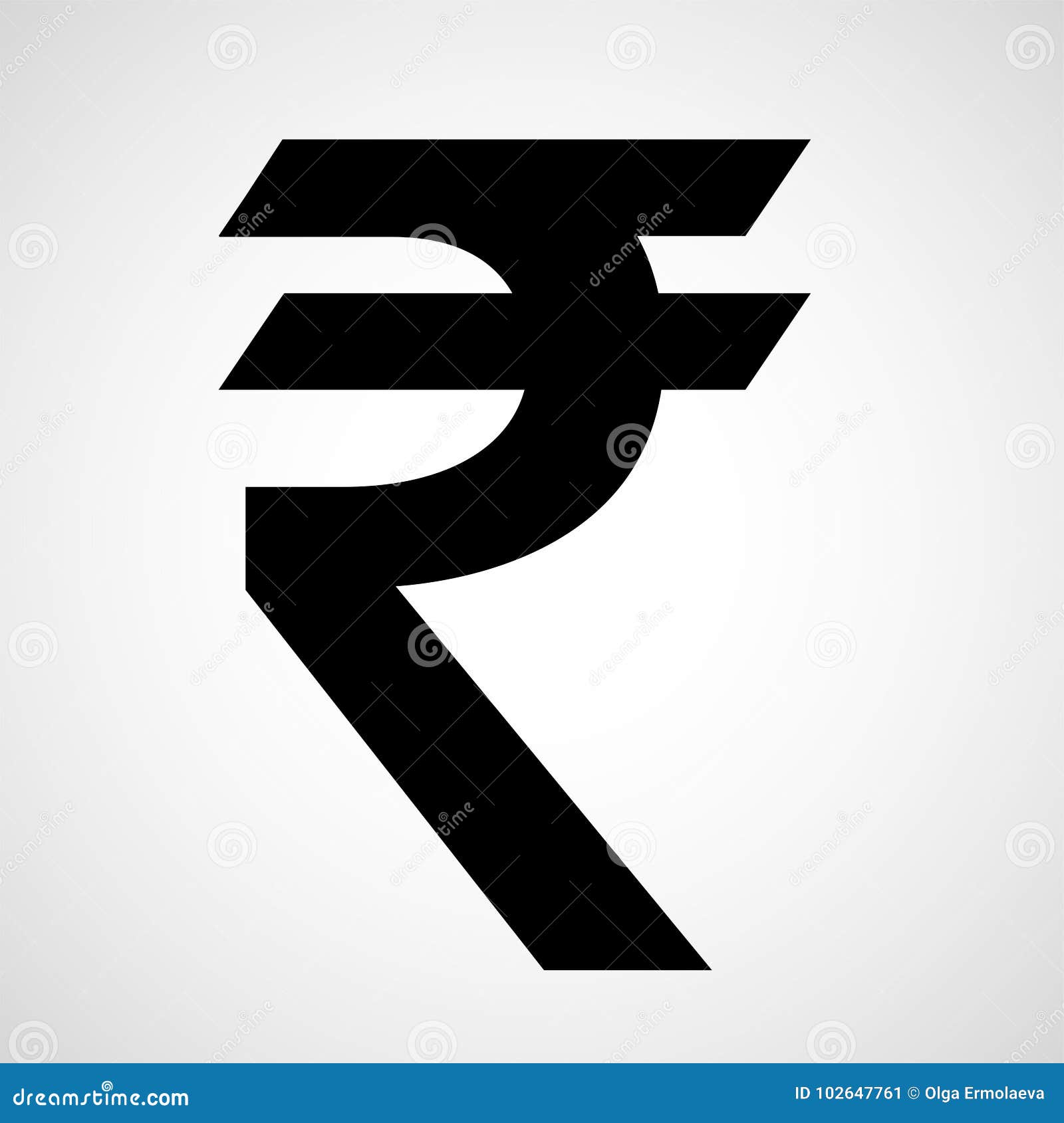 Indian rupee icon stock vector. Illustration of bank - 102647761