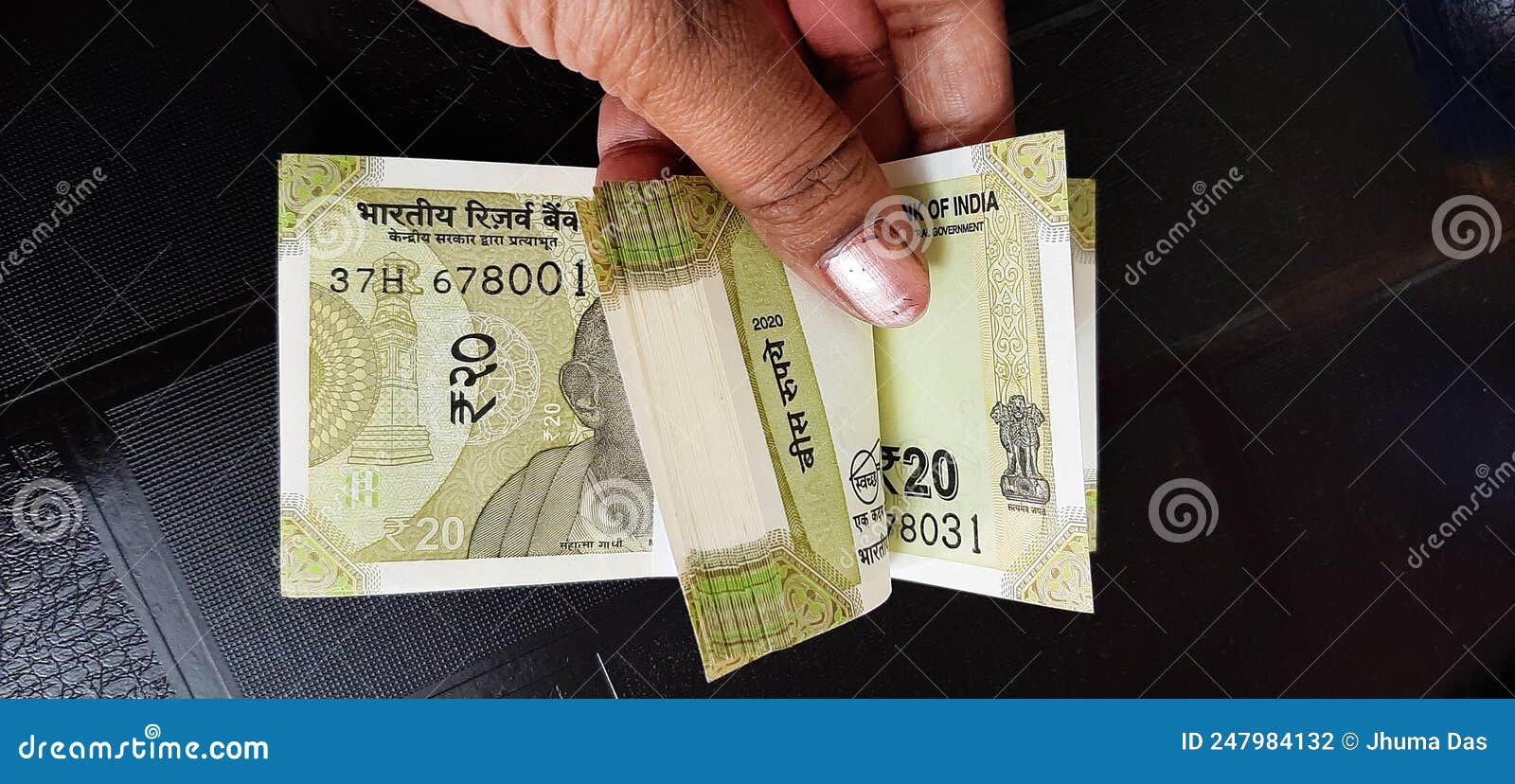 Indian 20 rupee note stock photo. Image of finance, coin - 247984132