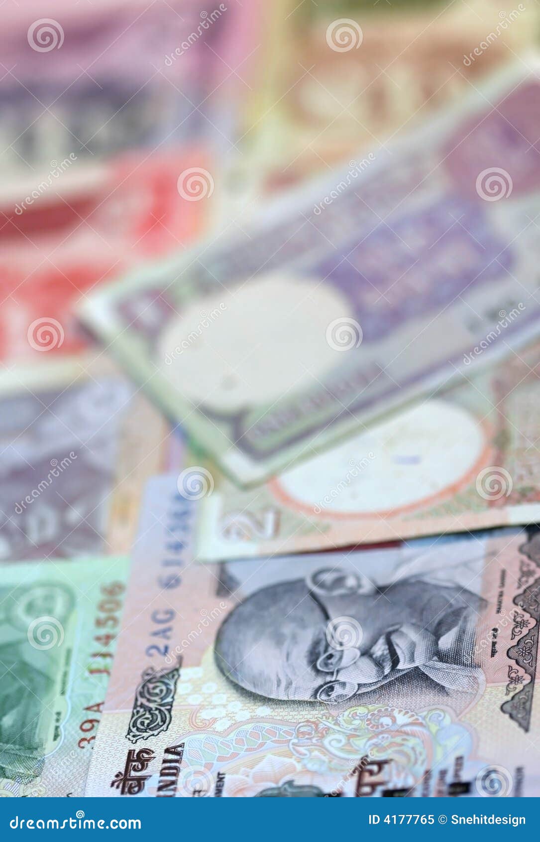 Indian Rupee Notes stock image. Image of gandhi, five - 4177765