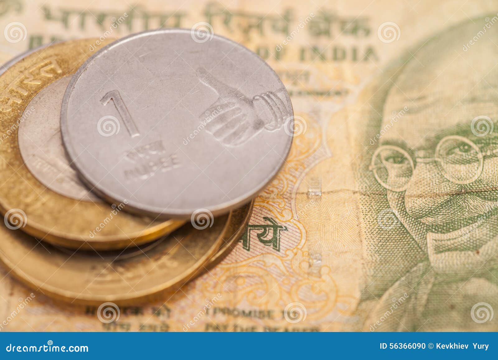 Indian Rupee Notes and Coins Stock Photo - Image of wealth, coin: 56366090