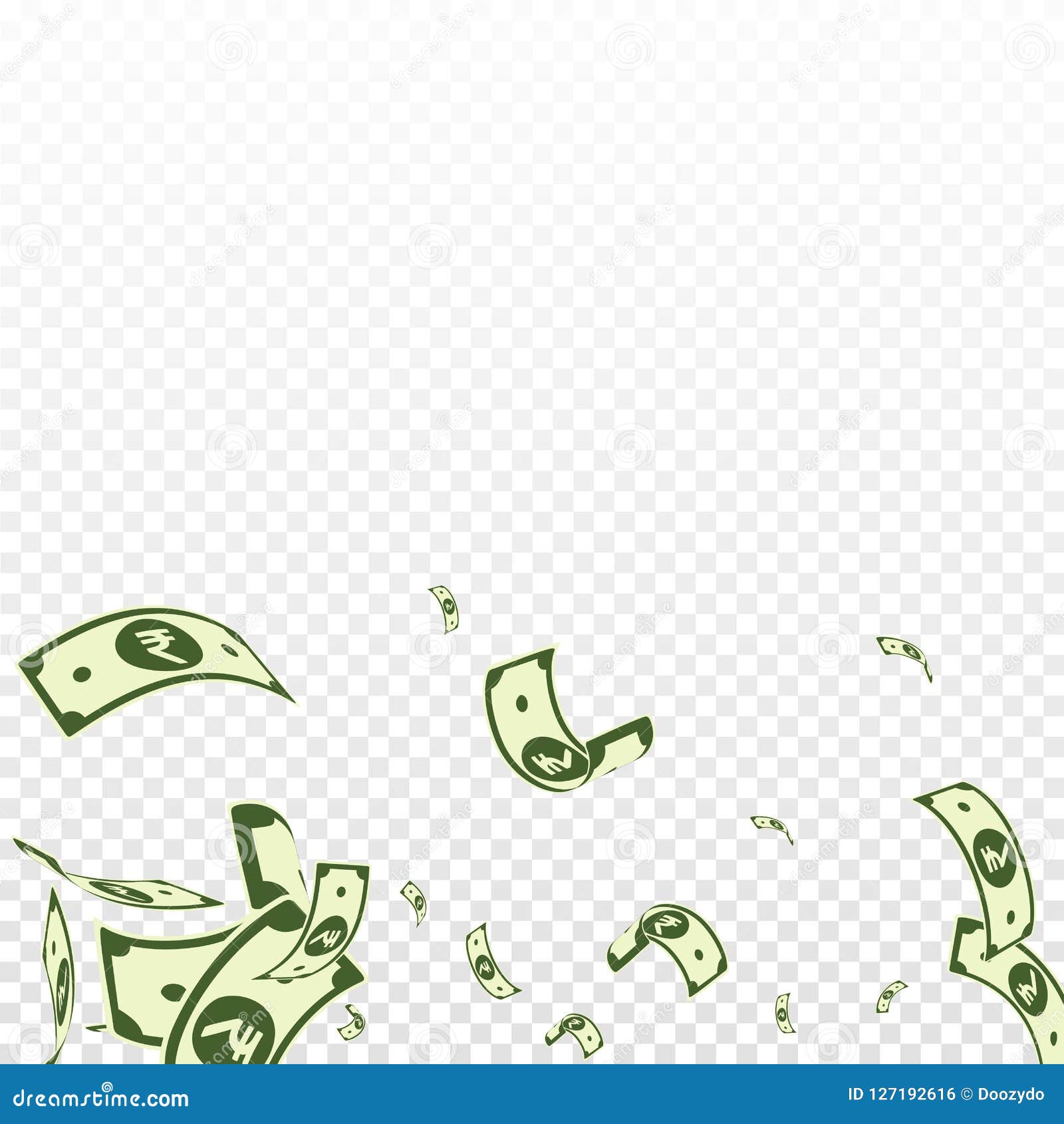 Indian Rupee Notes Falling. Random INR Bills on Tr Stock Vector ...