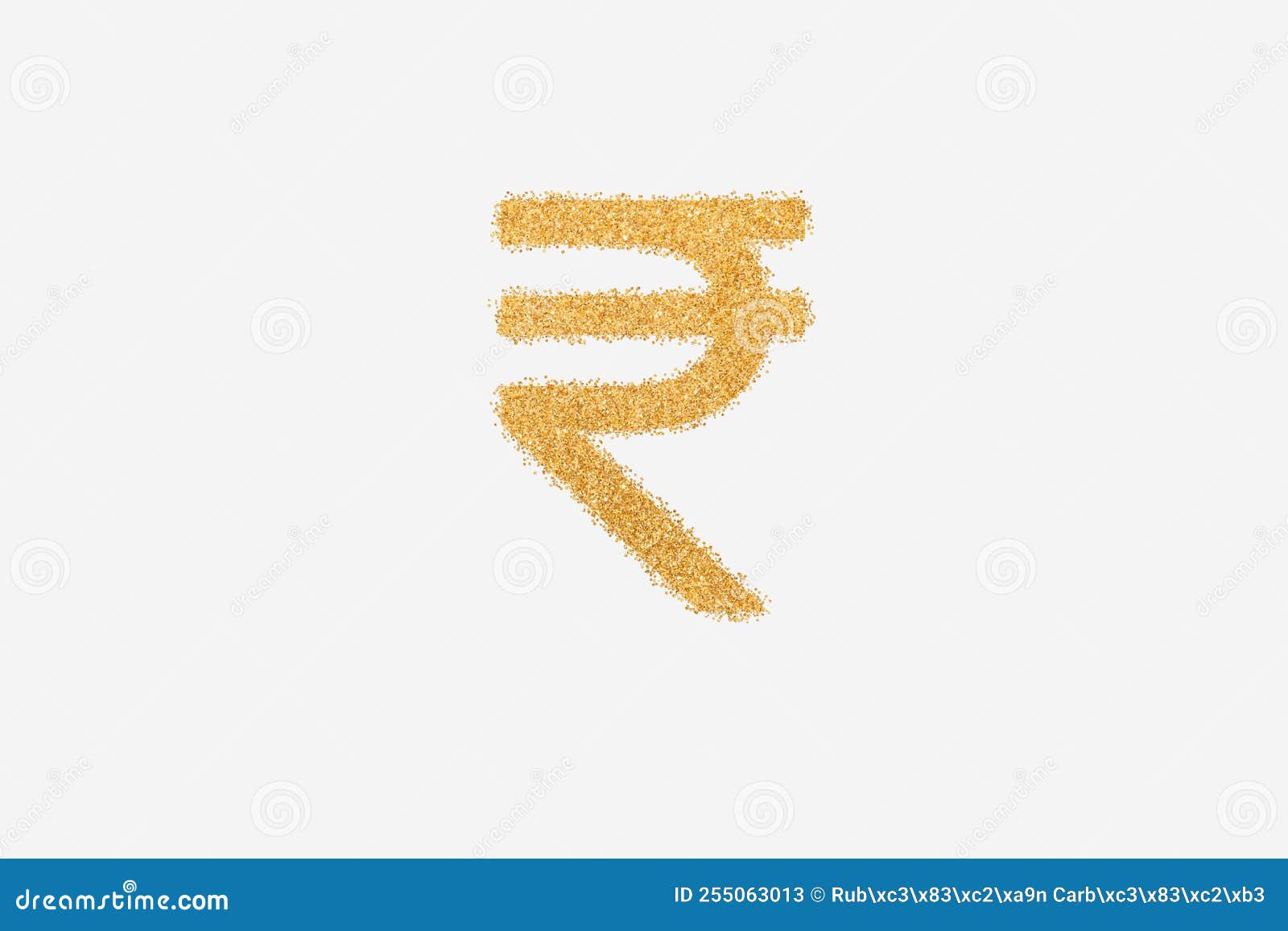 Indian Rupee Sign Made of Golden Glitter Stock Image - Image of ...
