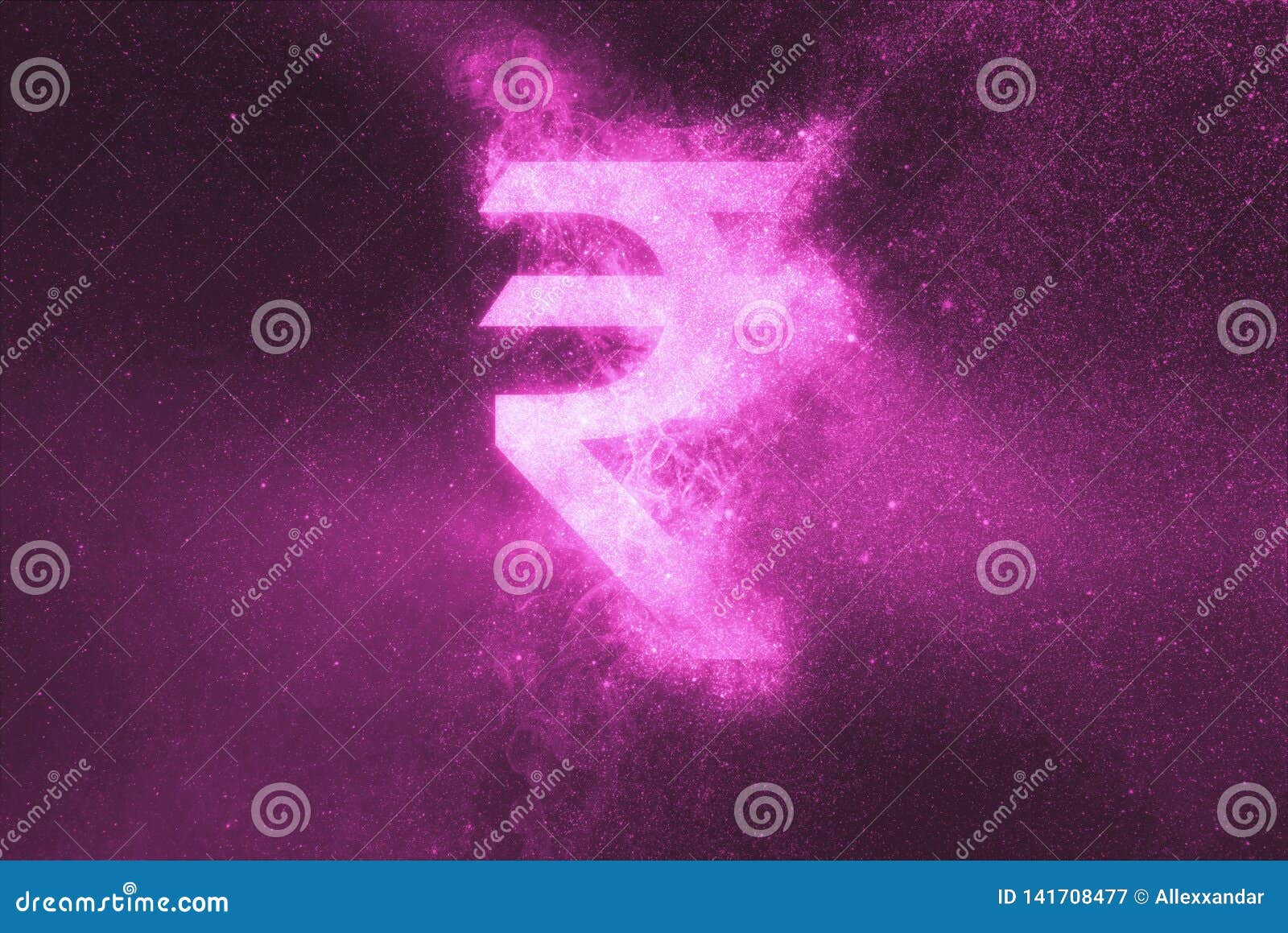 Indian Rupee Sign, Indian Rupee Symbol. Abstract Night Sky Background ...