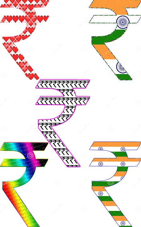 Indian rupee sign stock illustration. Illustration of rupee - 49580112