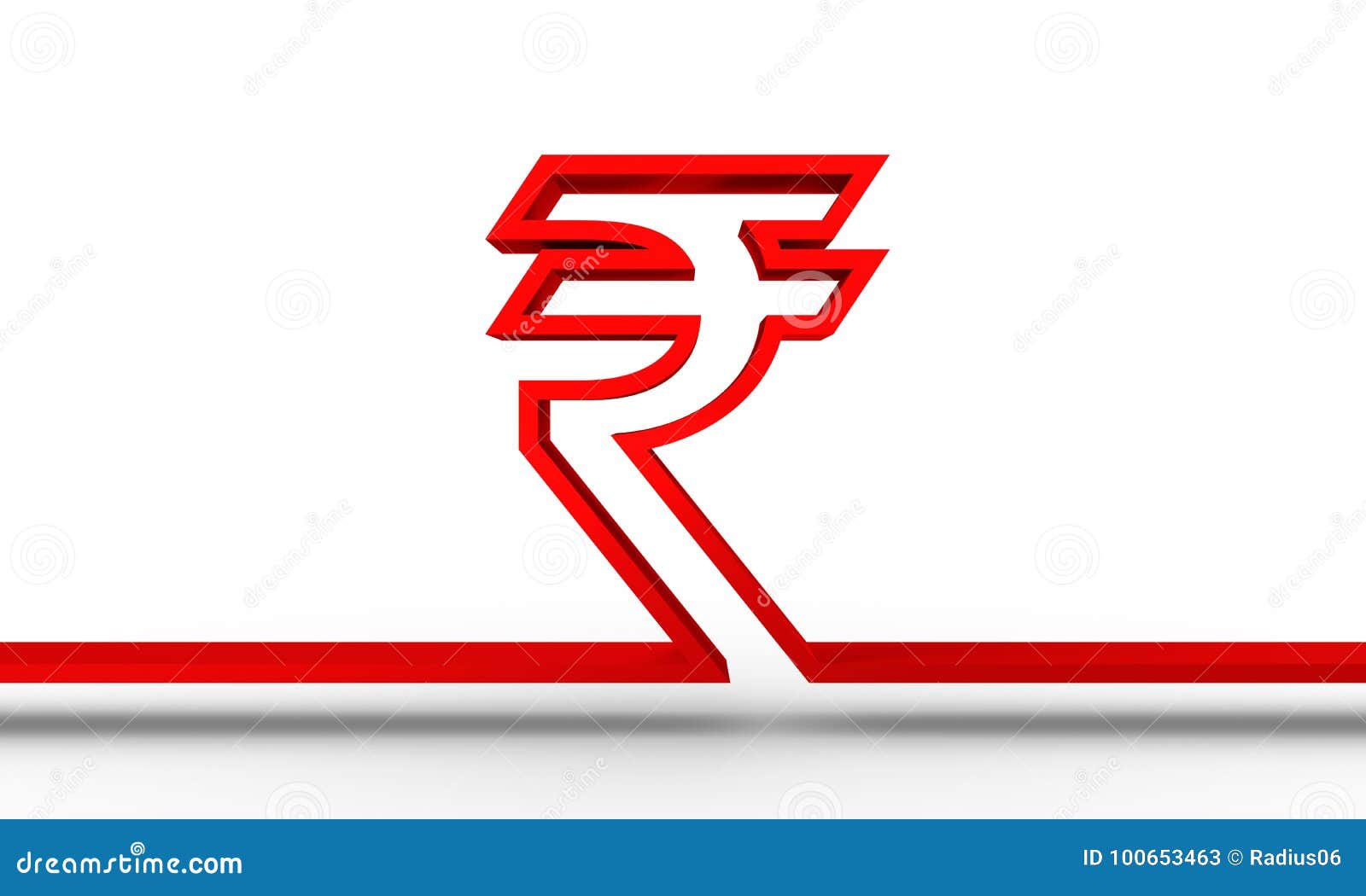 Indian Rupee symbol stock illustration. Illustration of bank - 100653463