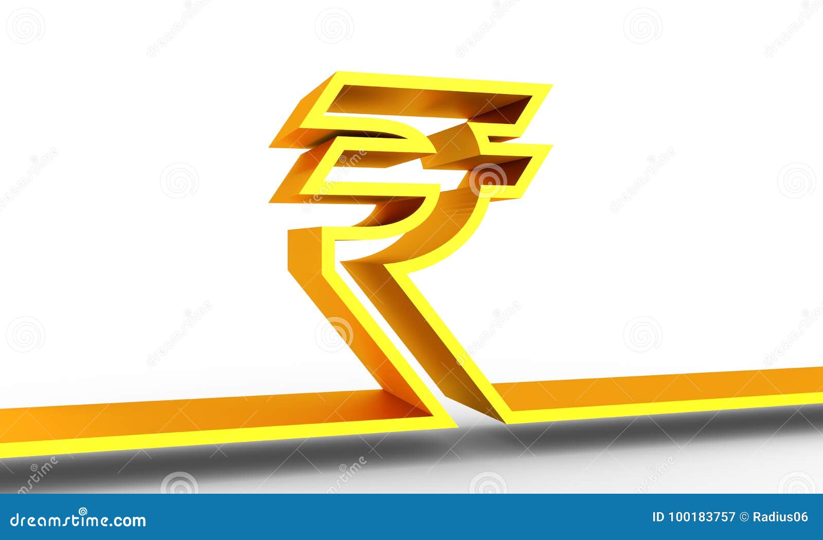 Indian Rupee symbol stock illustration. Illustration of banking - 100183757