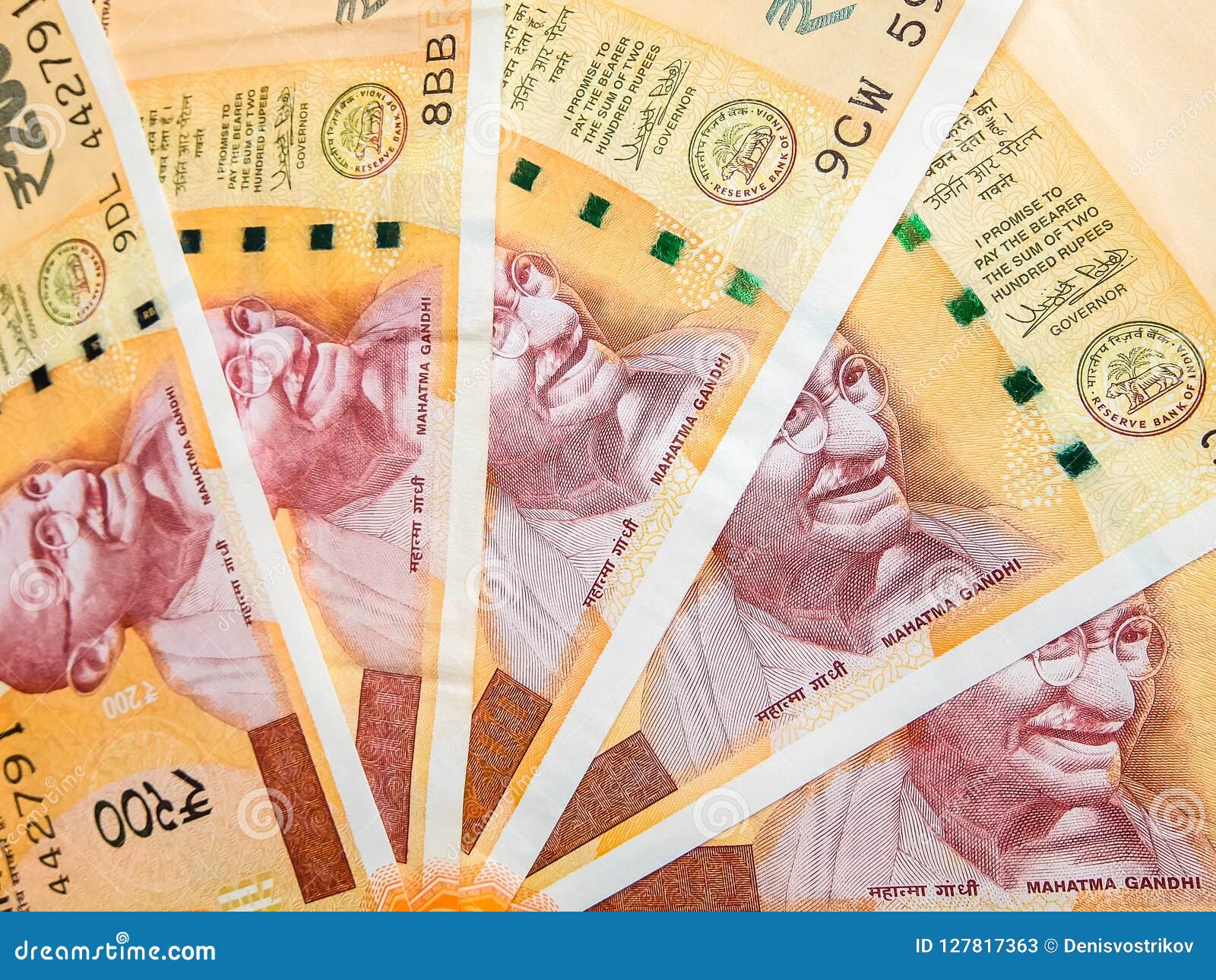Indian rupees, new notes. stock image. Image of paper - 127817363