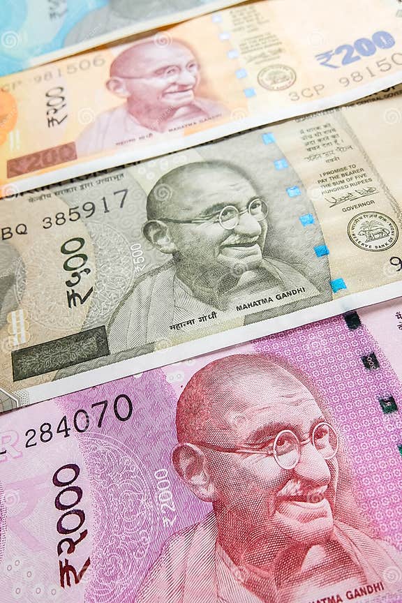 Indian rupees, new notes. stock image. Image of economy - 127817035
