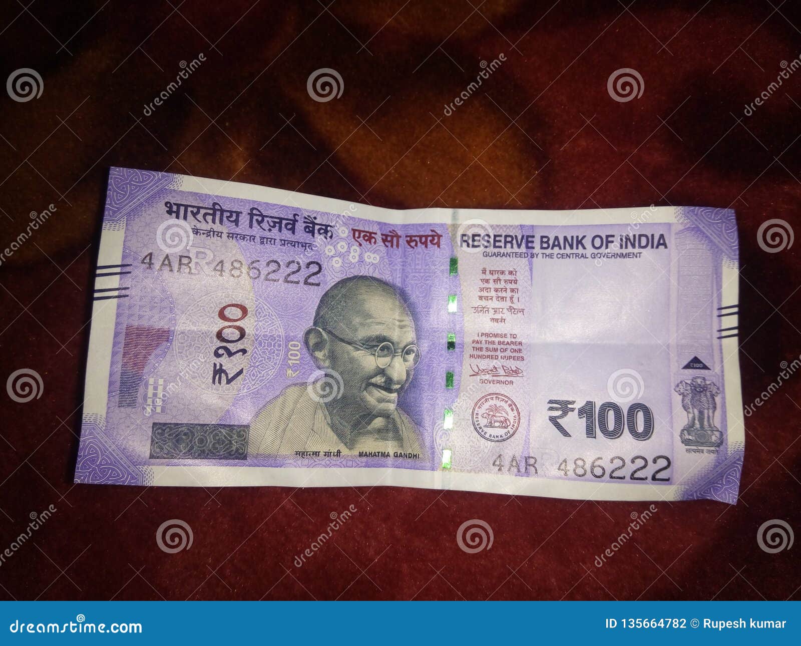 Indian 100 rupees stock photo. Image of indian, rupees - 135664782