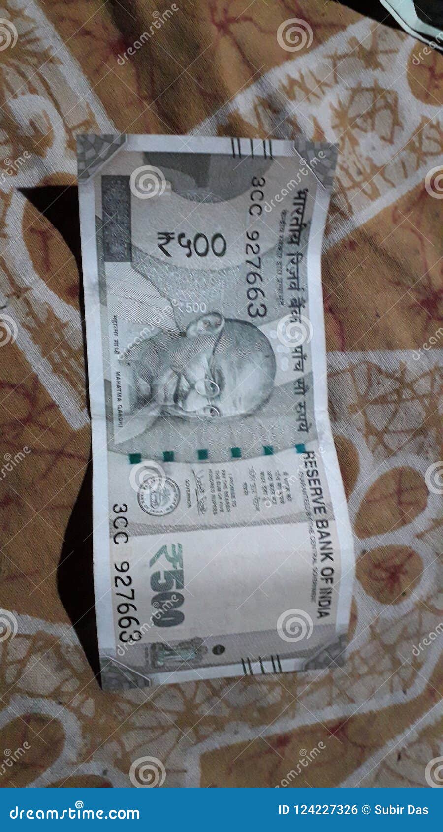 Indian 500 Rupees stock photo. Image of rupees, indian - 124227326