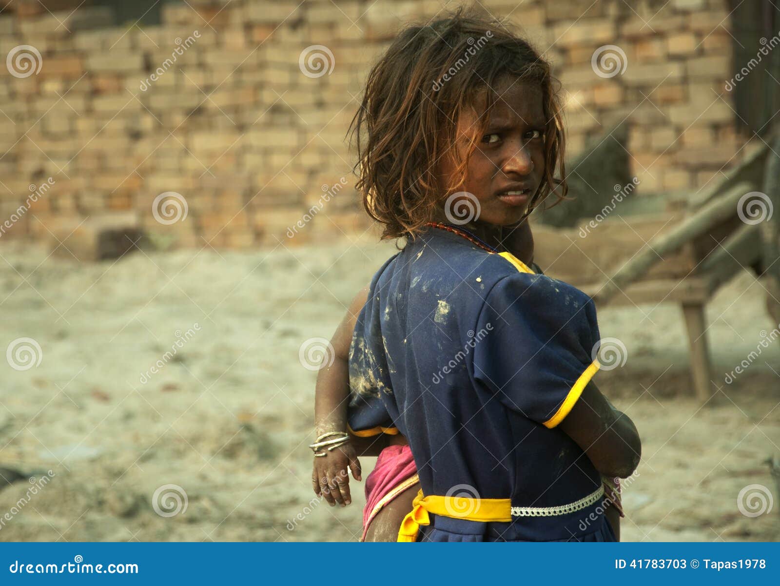 Indian Rural Girl is Looking at the Camera Editorial Stock Photo ...