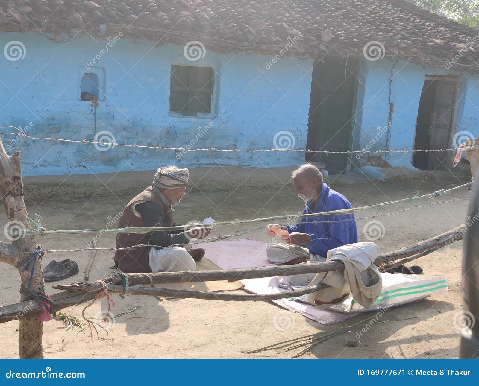 Indian Rural Life , Senior People Spending Time Editorial Photo - Image ...