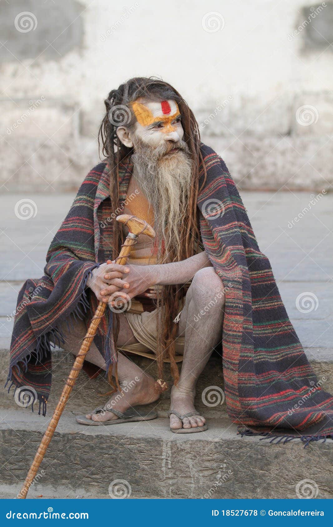 Indian sadhu editorial stock photo. Image of prayer, beads - 18527678