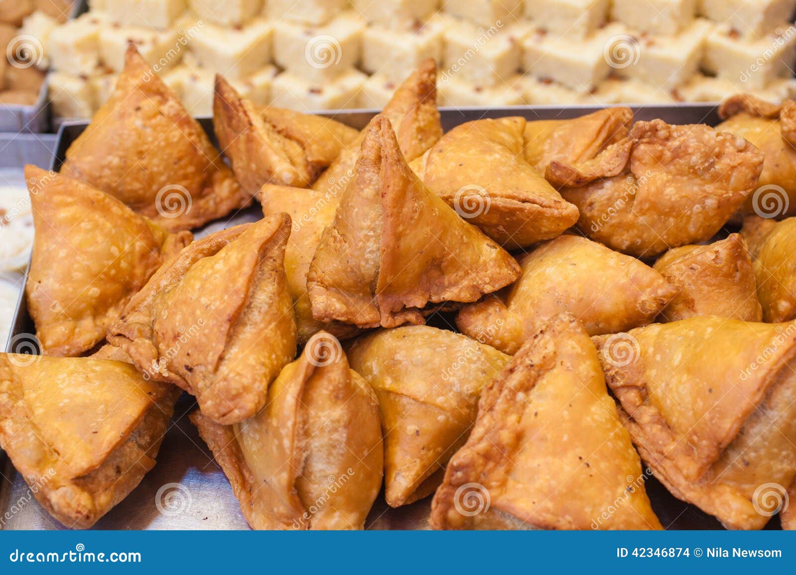 Indian Samosas stock photo. Image of oily, closeup, asian - 42346874