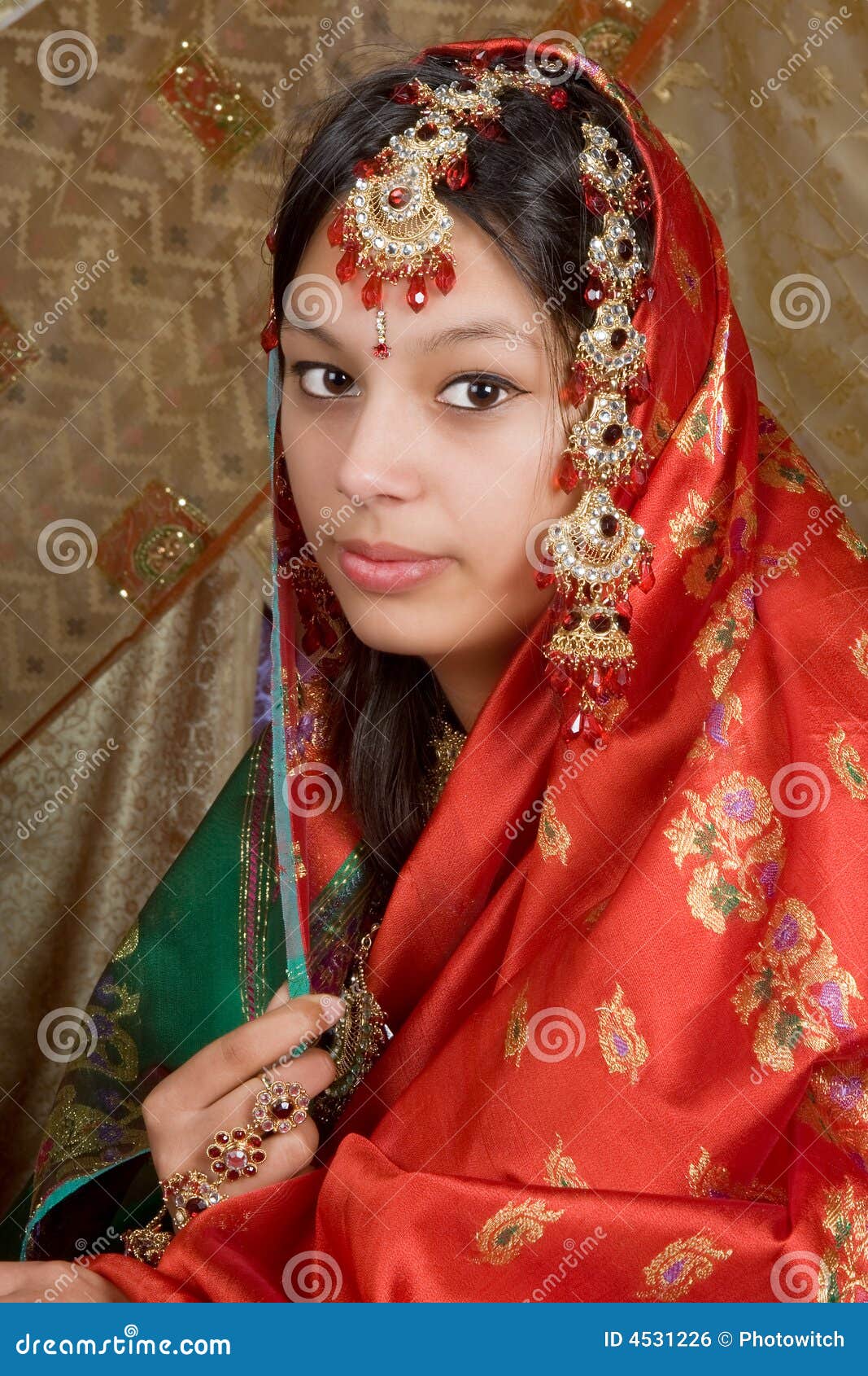 Indian saree stock photo. Image of ethnic, dancer, golden - 4531226