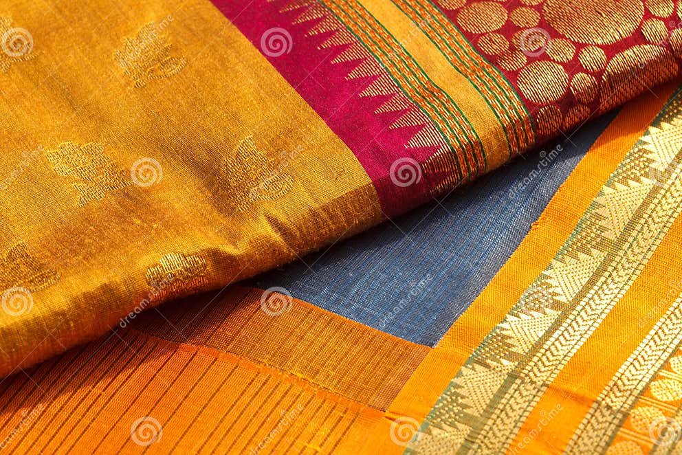 Indian saris stock image. Image of sari, texture, cloth - 10683635