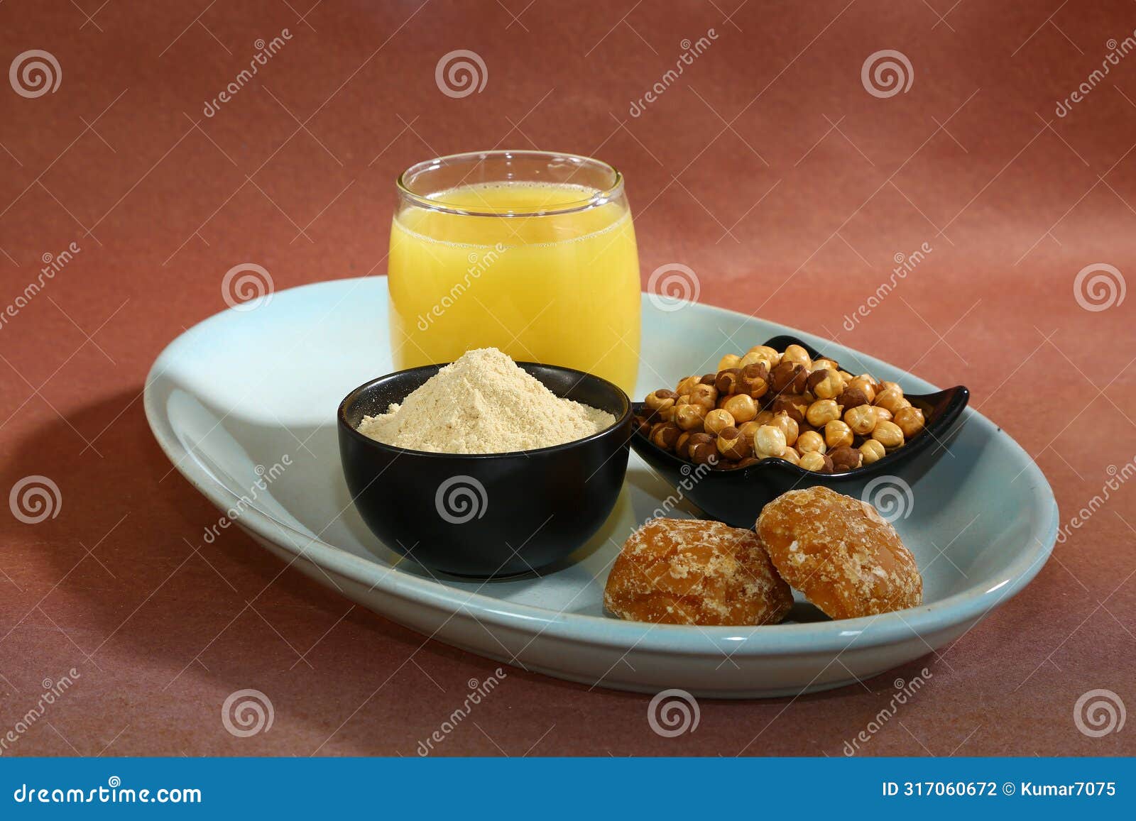 Indian Sattu Drink with Gur and Roasted Chana Stock Photo - Image of ...