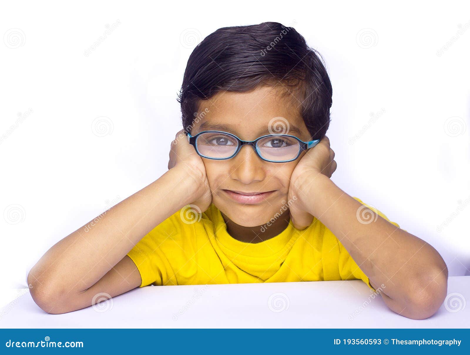 Indian School Going Boy Expression Stock Image - Image of back, middle ...