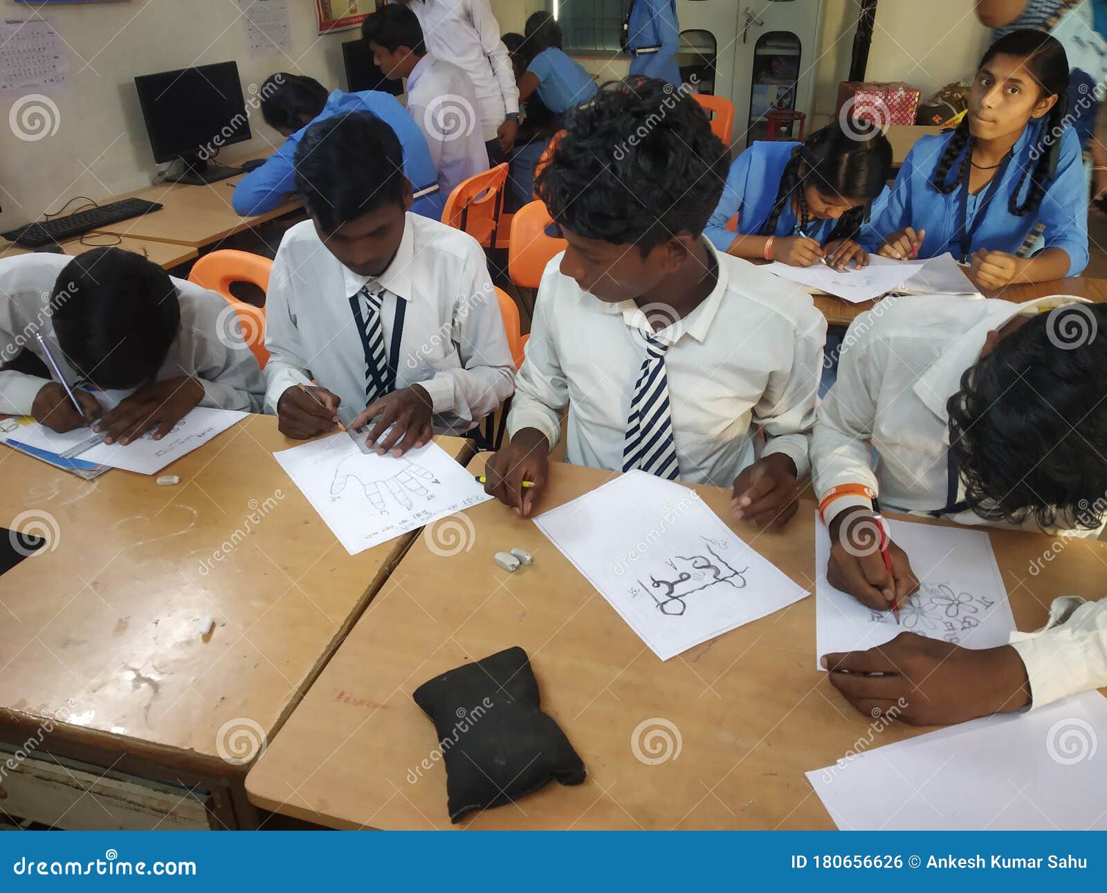 Indian School Student Classroom Activity Editorial Photo - Image of ...