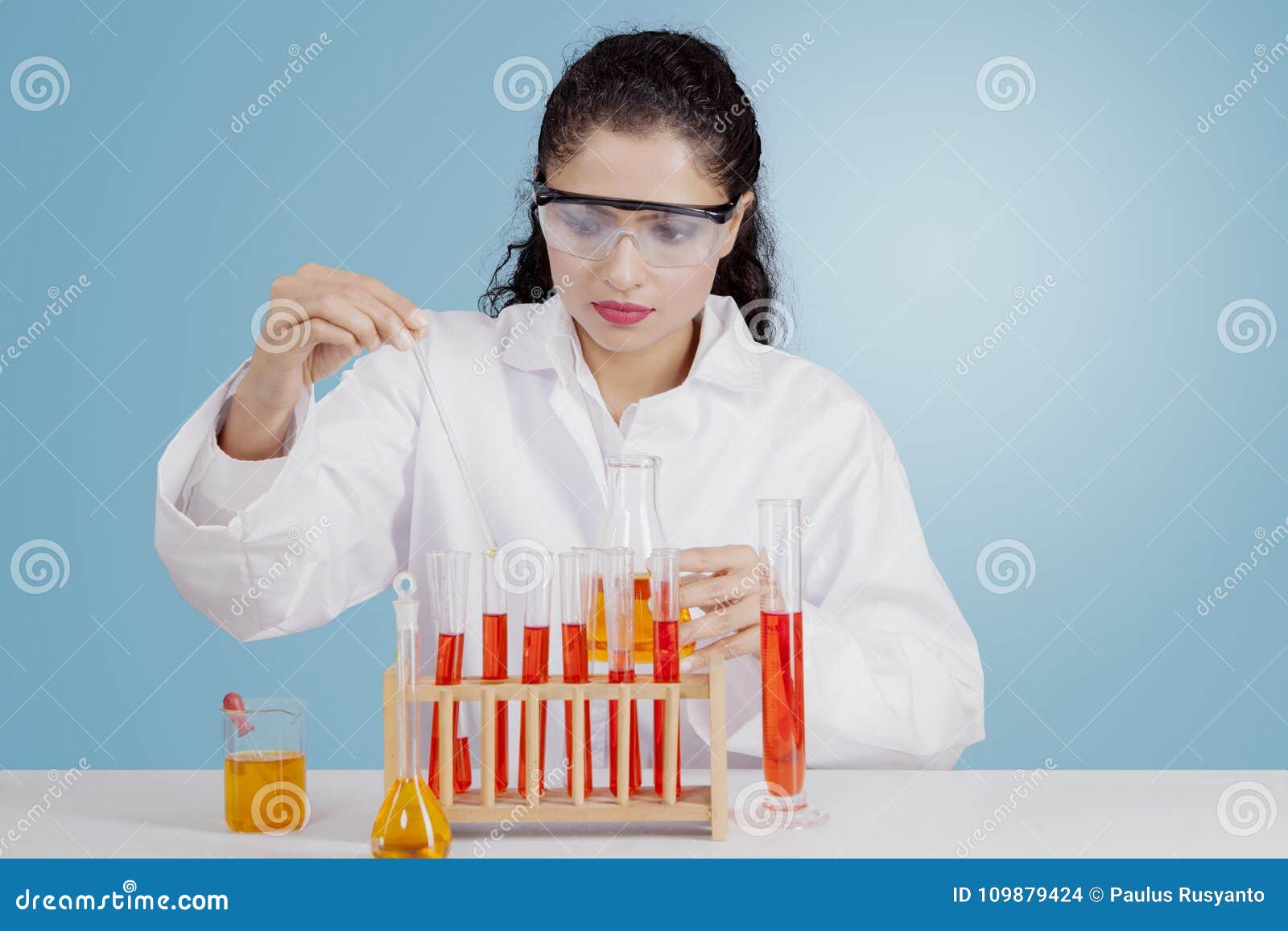 Indian Scientist Working with Chemicals Stock Photo - Image of ...