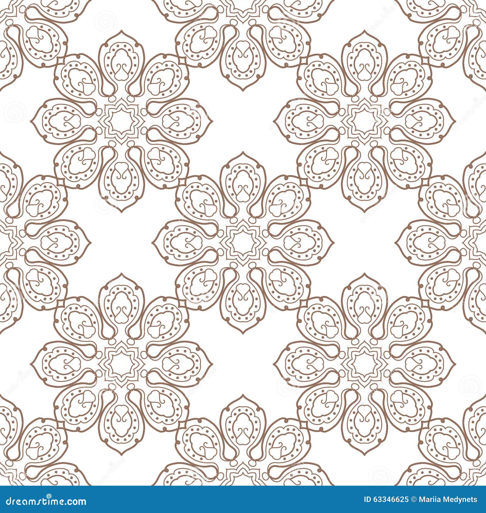 Indian seamless pattern stock vector. Illustration of geometric - 63346625