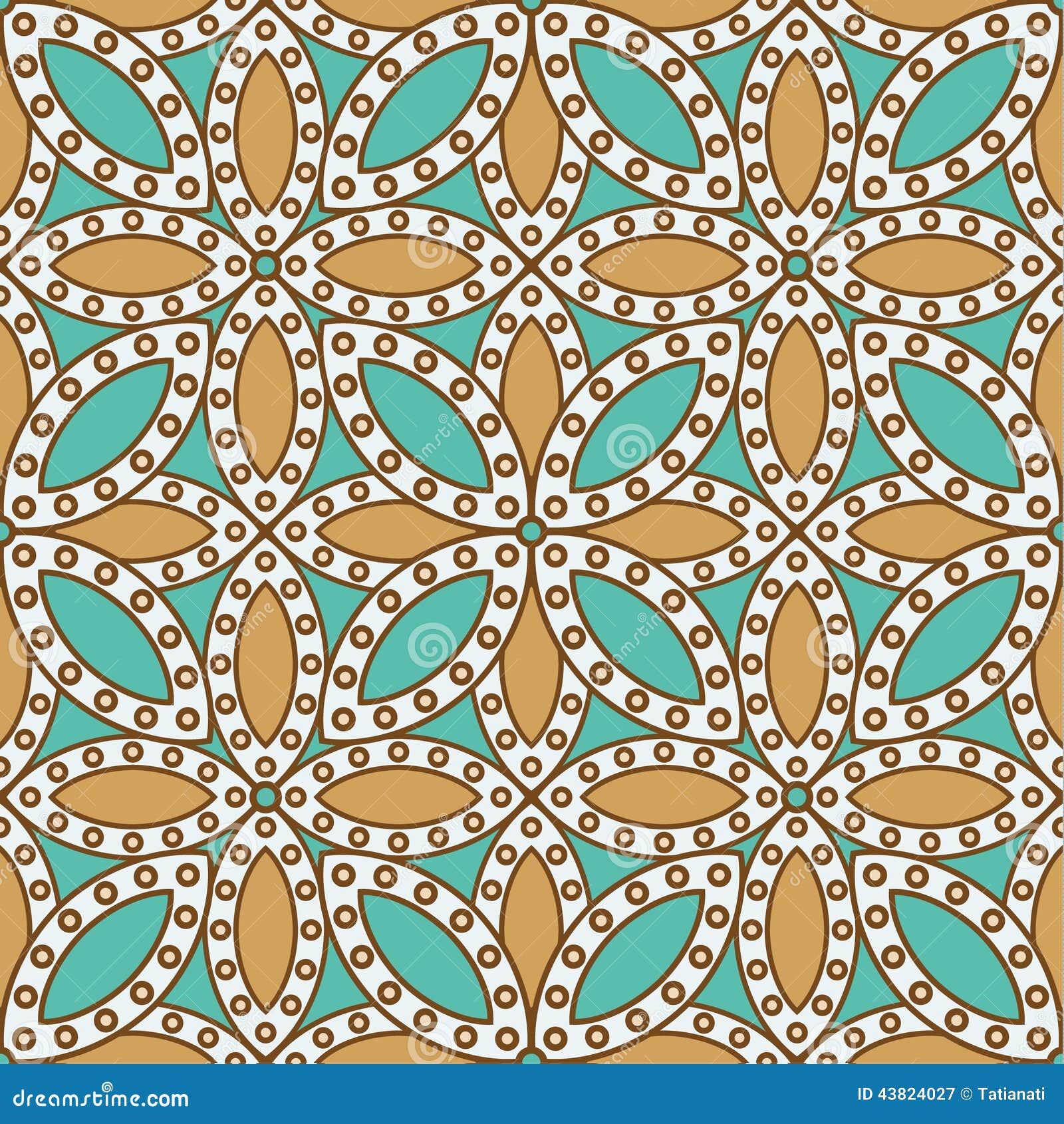 Indian seamless pattern stock vector. Illustration of ethnical - 43824027