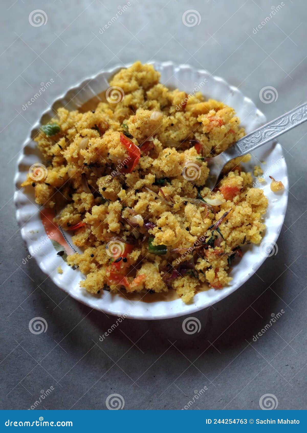 Indian Semolina Breakfast Dish Recipe Stock Image - Image of indian ...