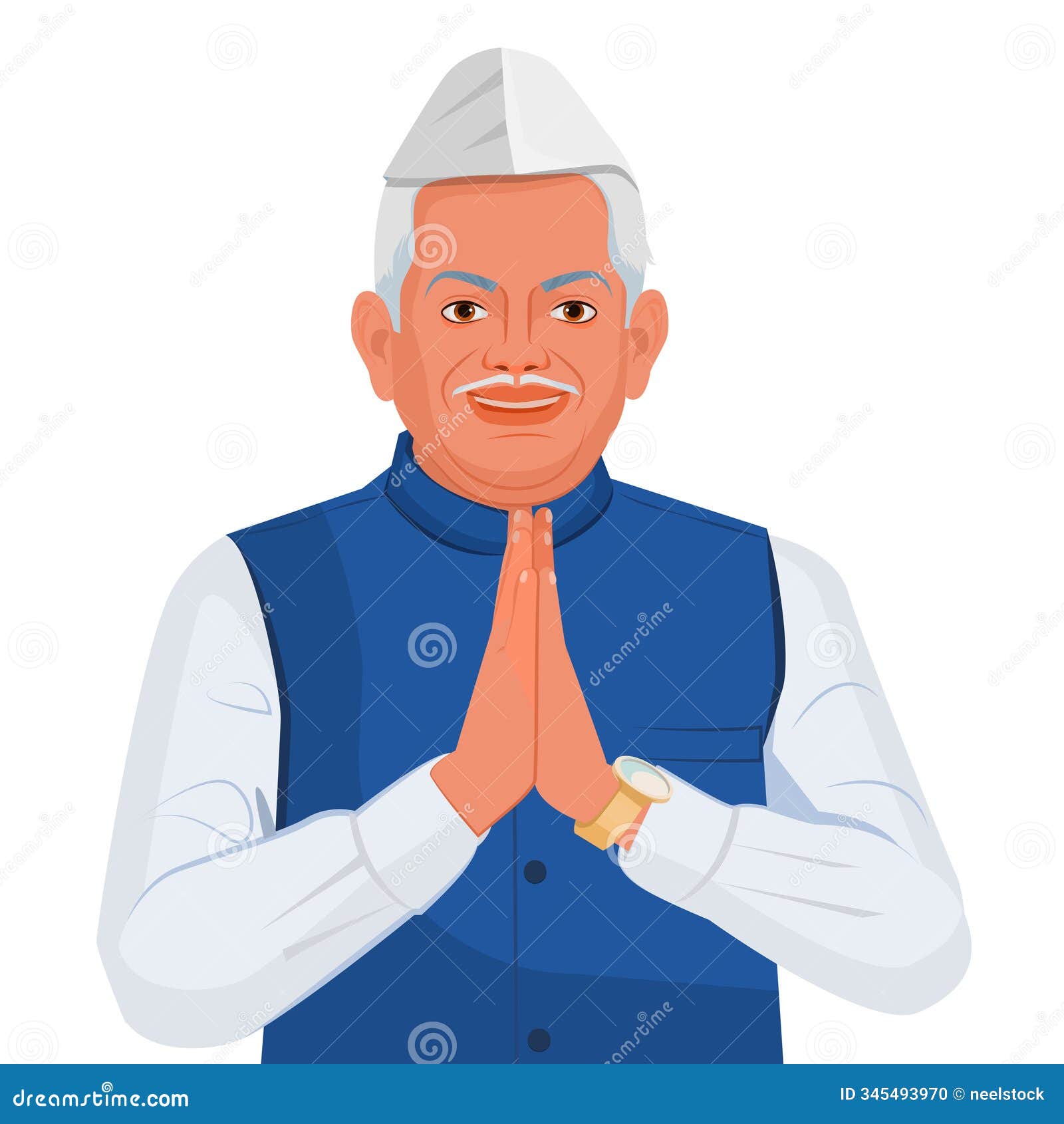 Politician Showing Namaskar Vector Illustration | CartoonDealer.com ...