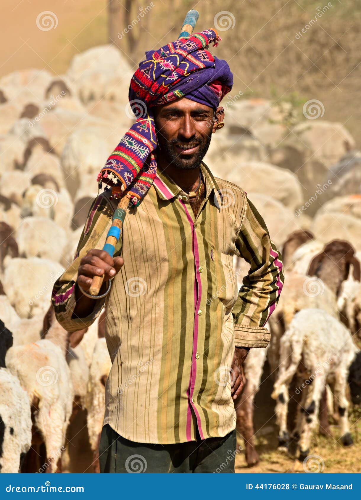 Indian Boy With Sheep Editorial Image | CartoonDealer.com #39406512