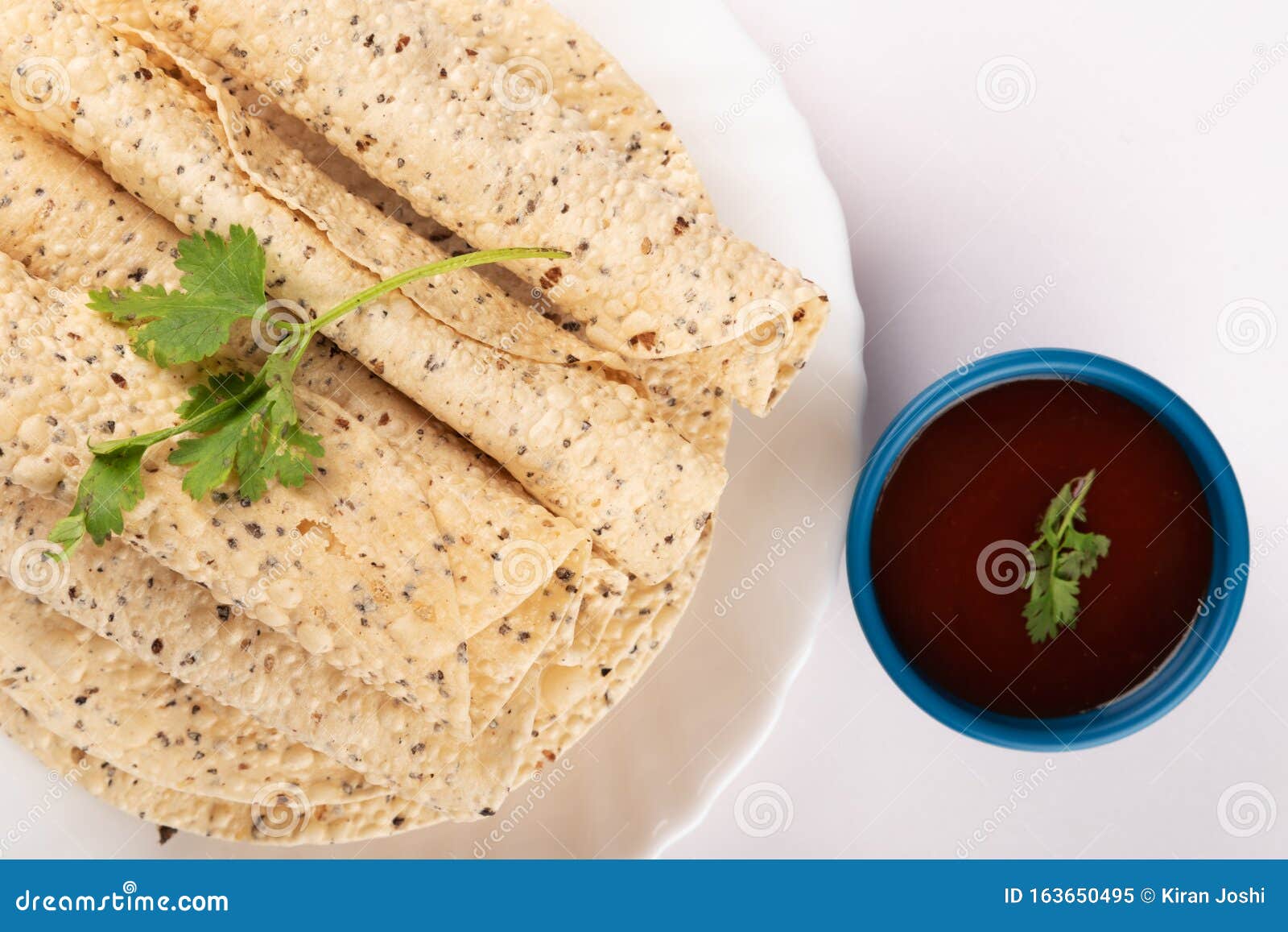 Indian Side Dish Called As Papad Stock Image - Image of indian ...