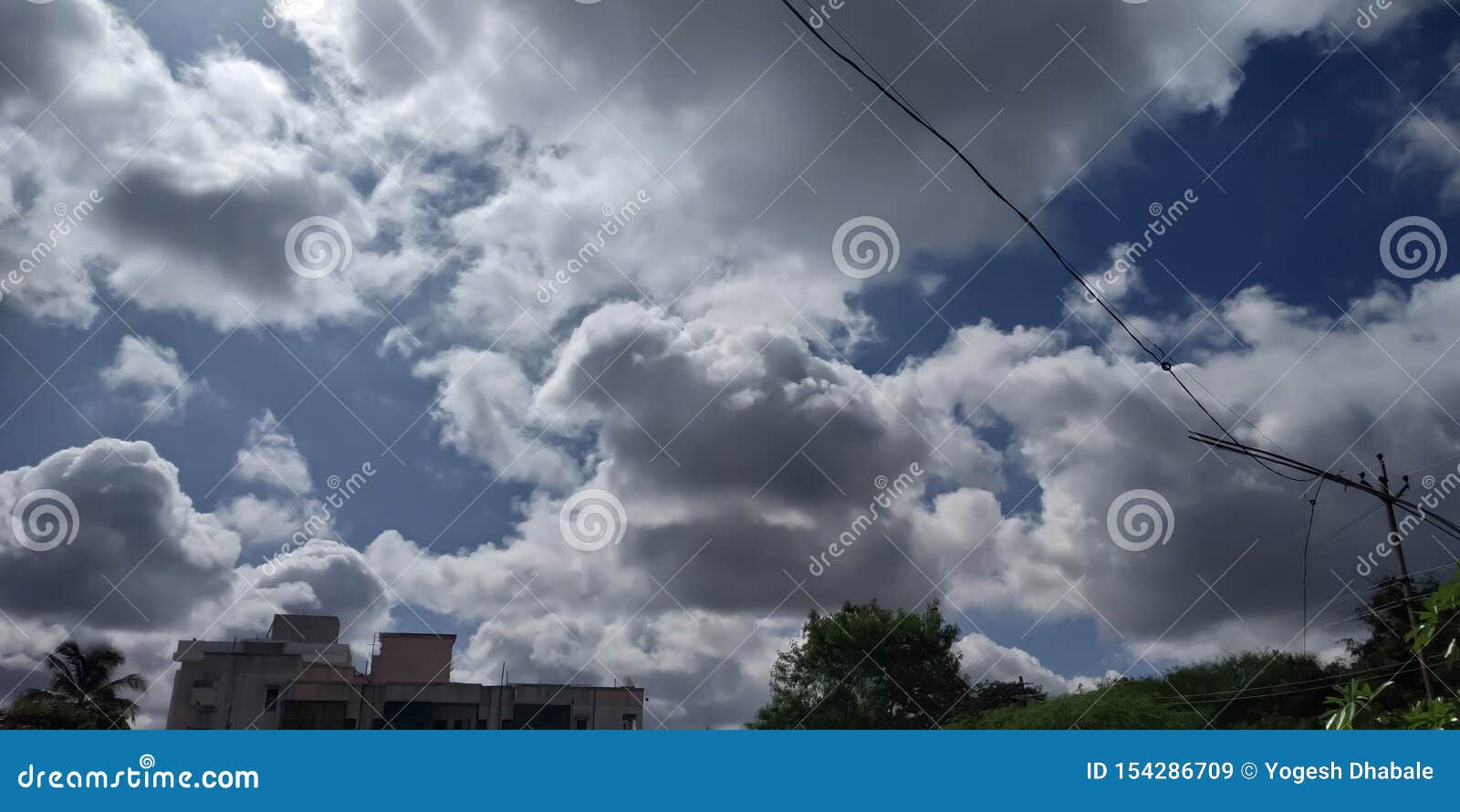 Indian sky with cloud. stock image. Image of home, brightly - 154286709
