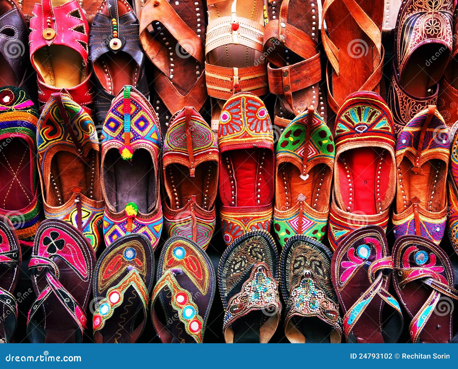 Indian slippers stock photo. Image of market, ethnic - 24793102
