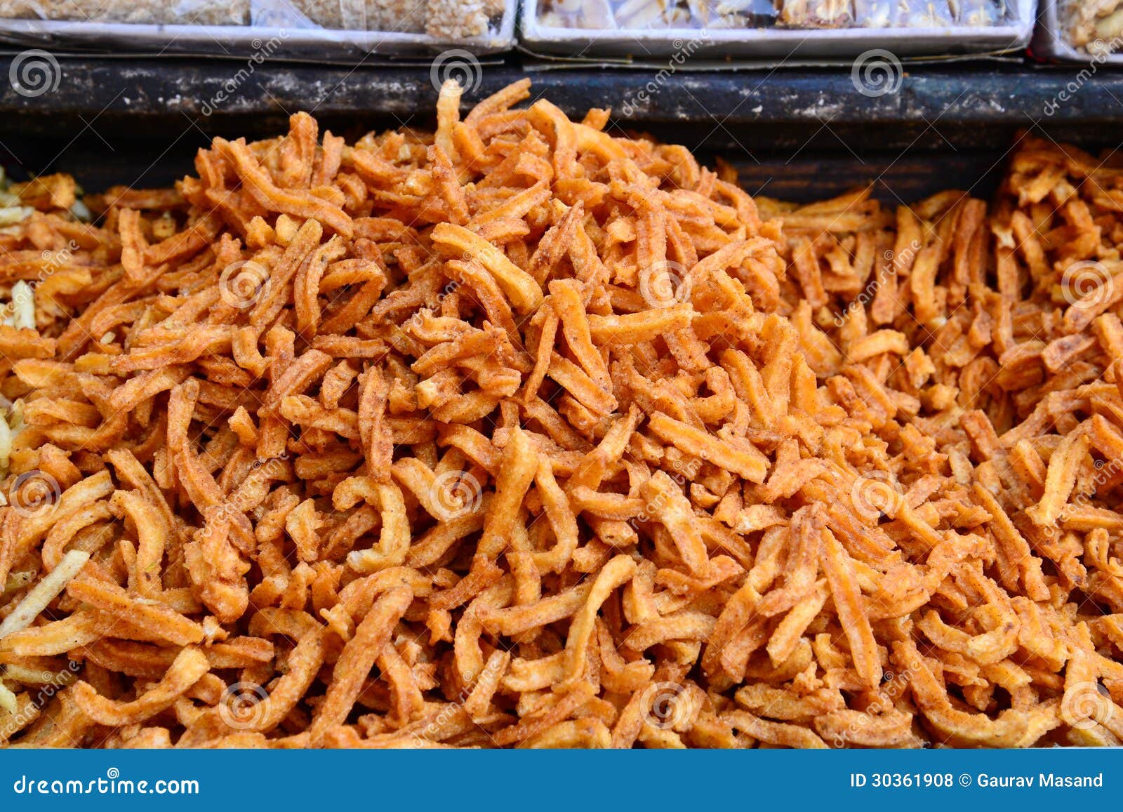 Indian Snack-Fried Potato Snack Stock Photo - Image of cuisine, peas ...