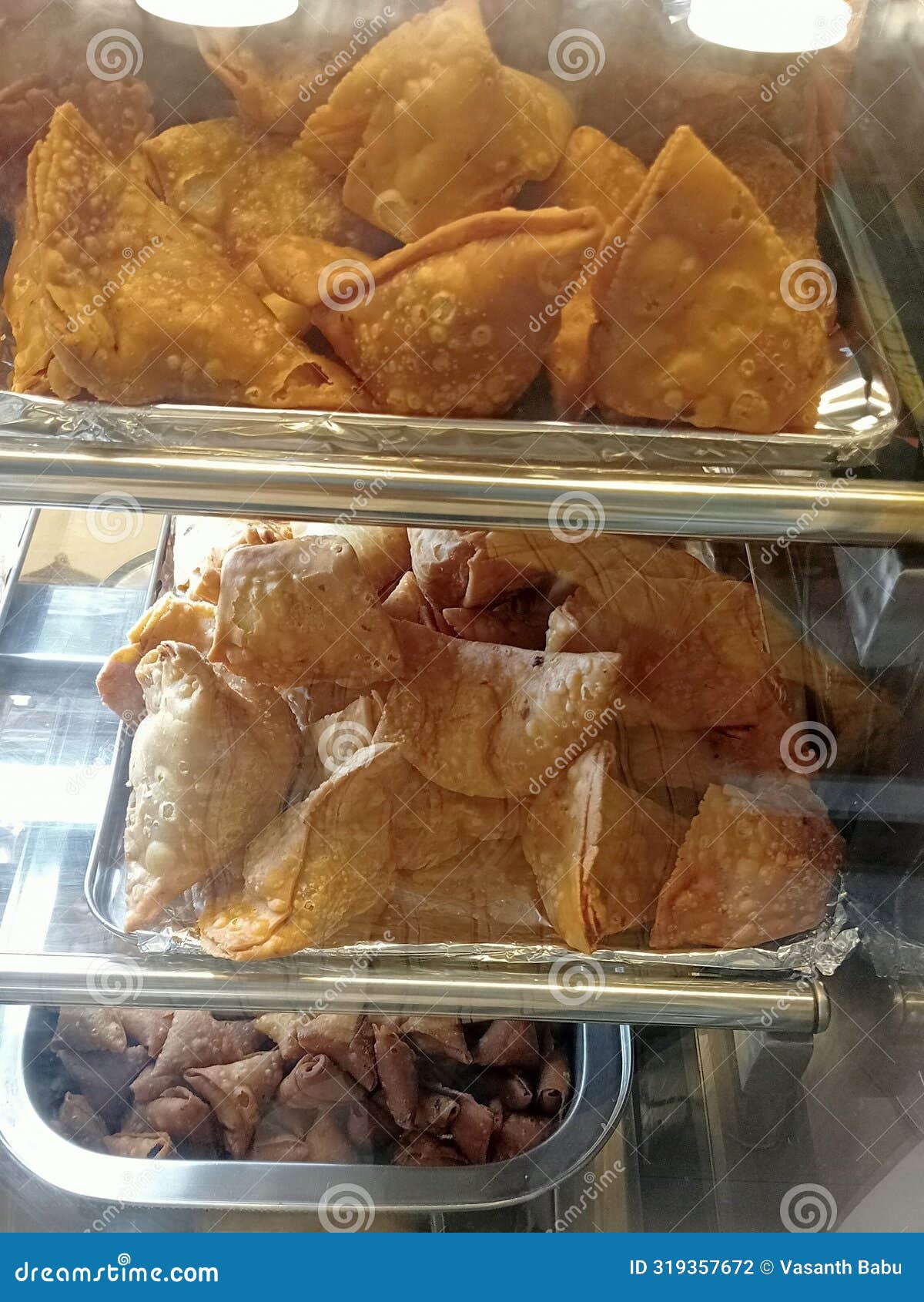 Indian Snack Samosa Kept in Bakery Stock Photo - Image of samosa ...