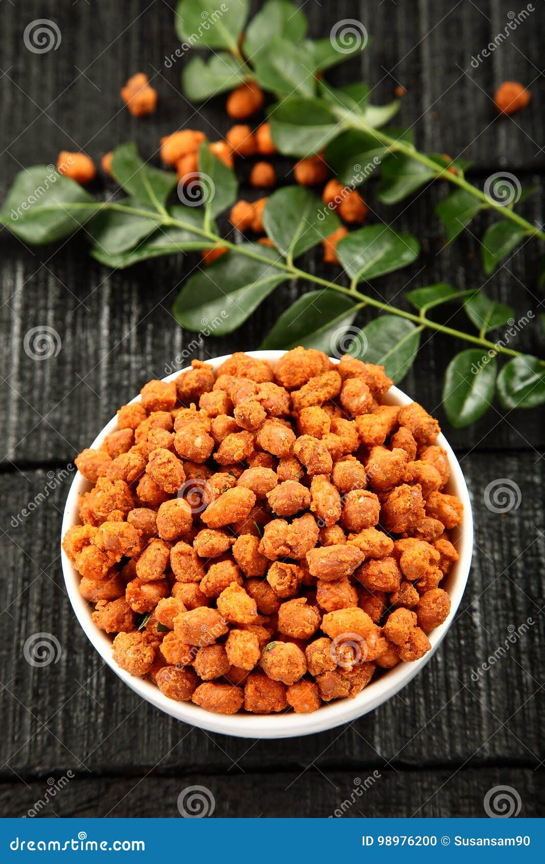 Indian Snack Spicy Coated Peanuts. Stock Photo - Image of hazelnut ...