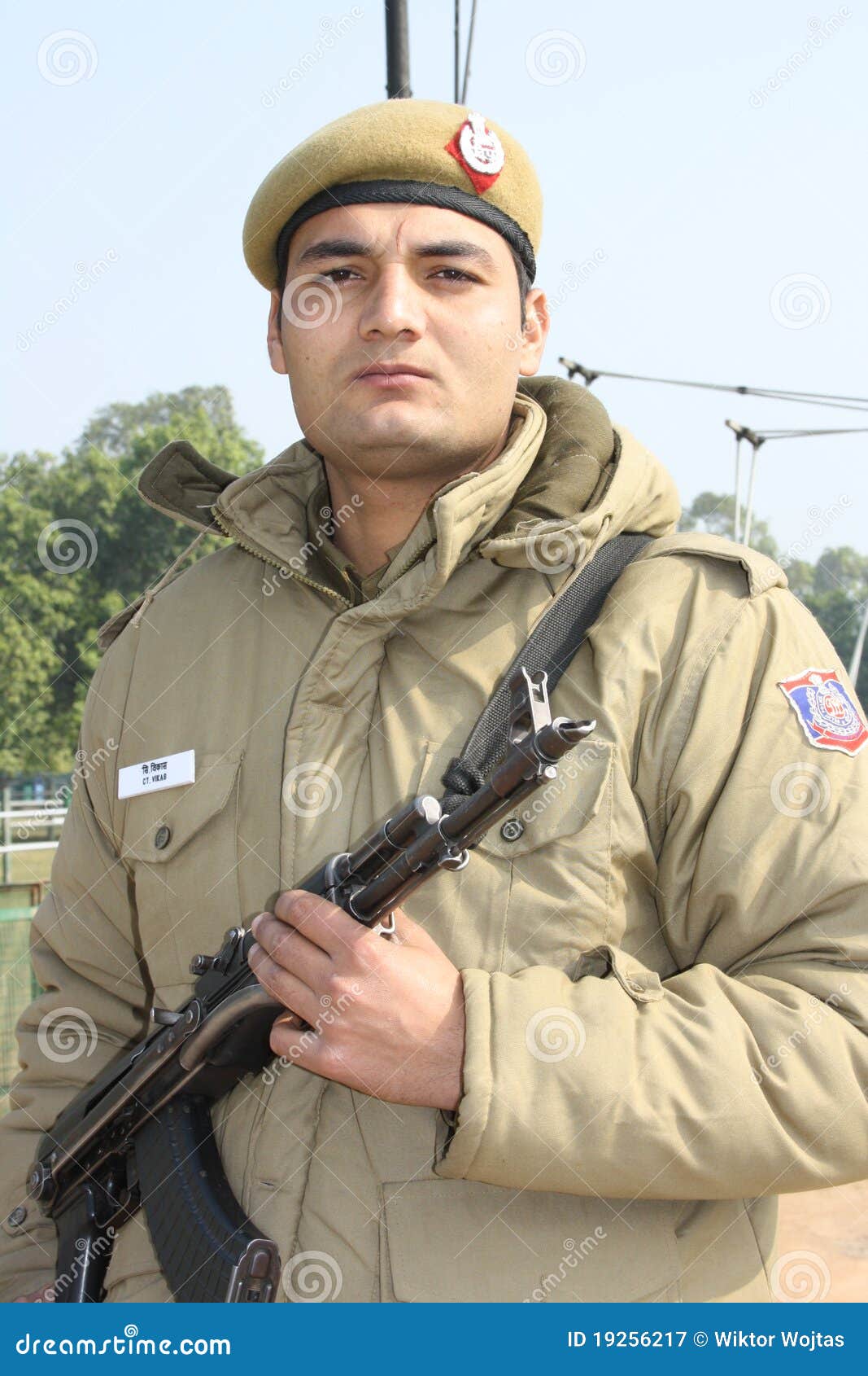 Indian Army Soldier With Gun
