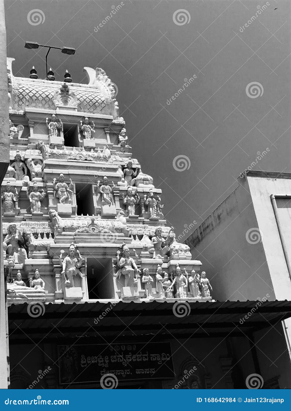 Indian South Temple with Unique Architecture Stock Photo - Image of ...