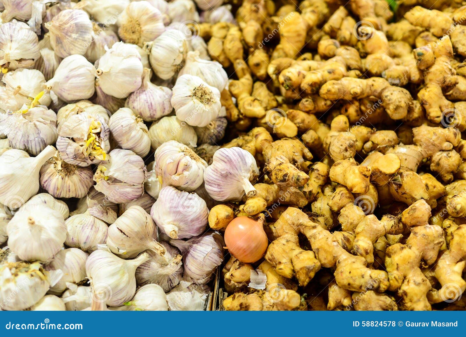 Indian Spice-Ginger and Garlic Stock Photo - Image of medicine, ginger ...