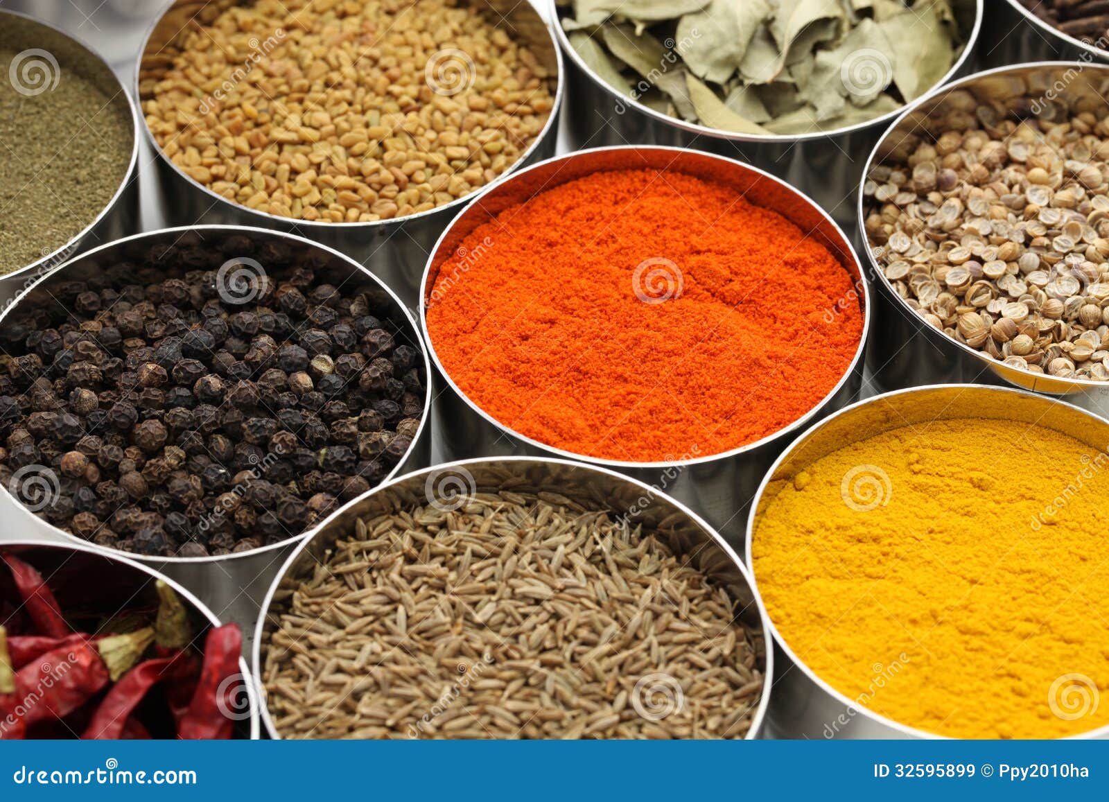 Indian spices collection stock image. Image of color - 32595899
