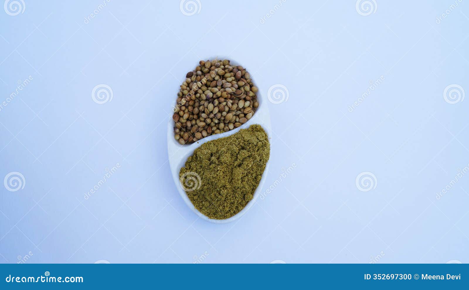 Indian Spices, Coriander Powder or Dhaniya Powder with Coriander Seeds ...