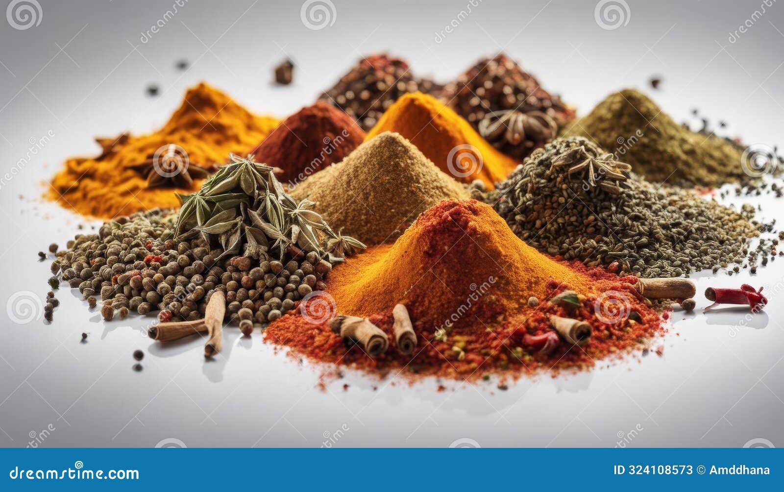 Indian Spices Market Logo. Spices Emblem. Three Bowls With Spices ...