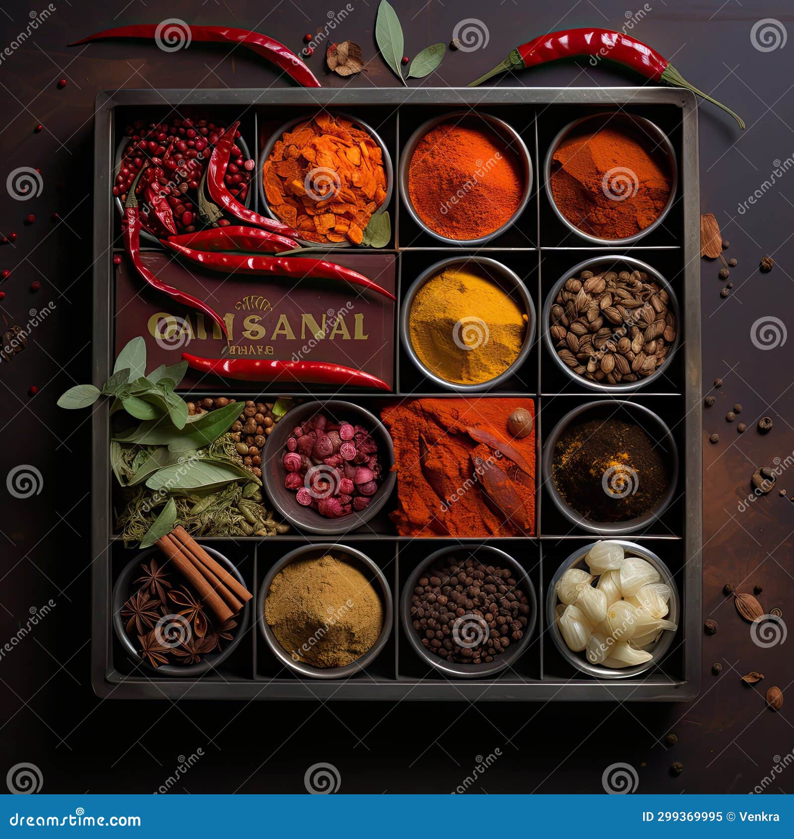 Indian spicy masala box stock image. Image of masala - 299369995