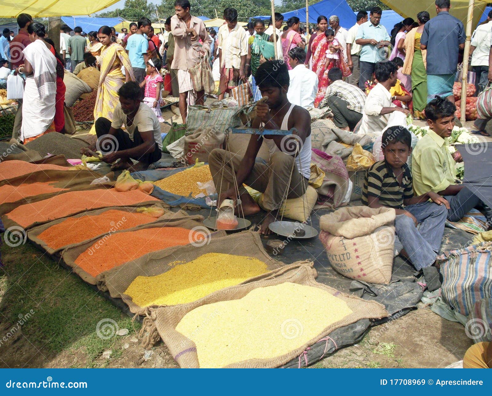 Indian street market editorial stock image. Image of traditional - 17708969