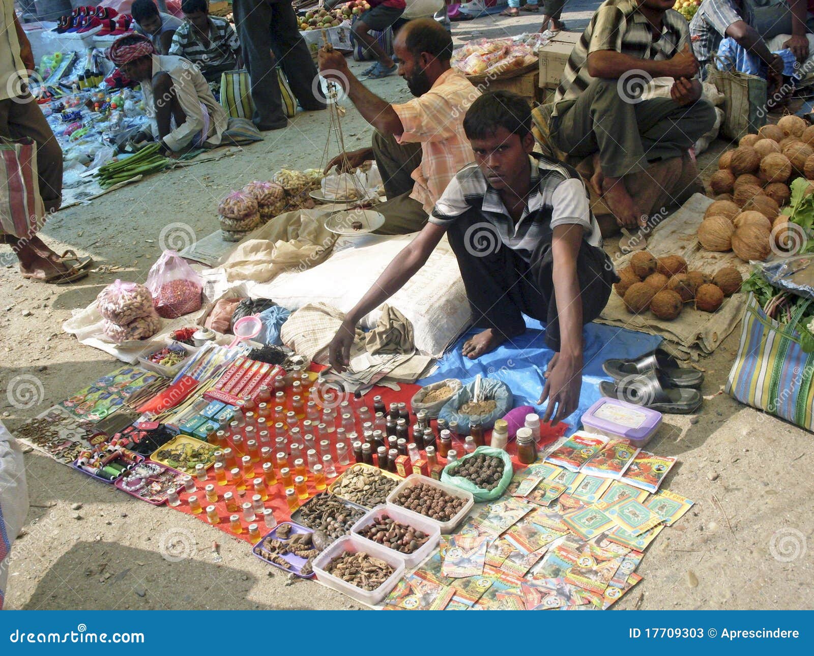 Indian street market editorial stock photo. Image of trade - 17709303