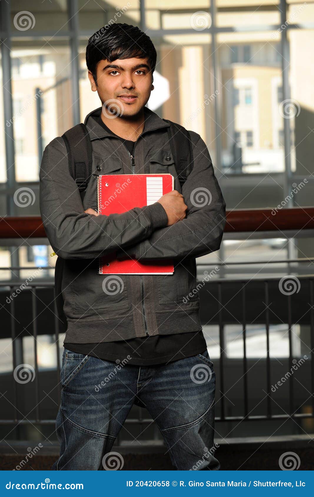 Indian Student Holding Notebook Stock Photo - Image of looking, india ...