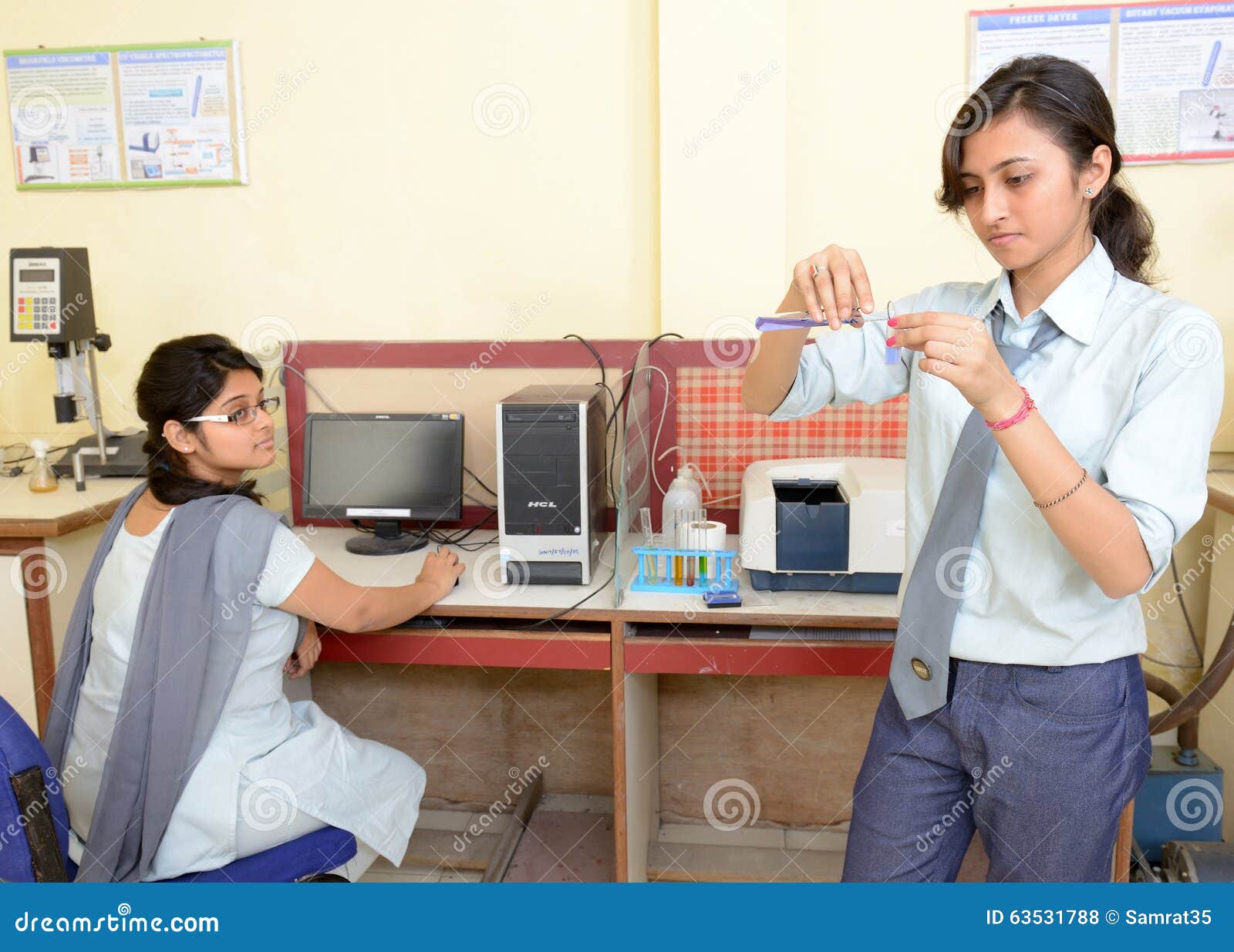 Indian Students in Chemistry Laboratory Editorial Stock Photo - Image ...