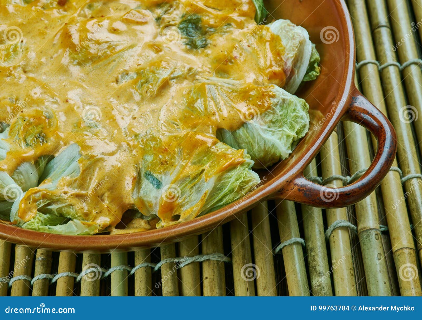 Indian Stuffed Curry Cabbage Stock Photo - Image of dolma, eastern ...