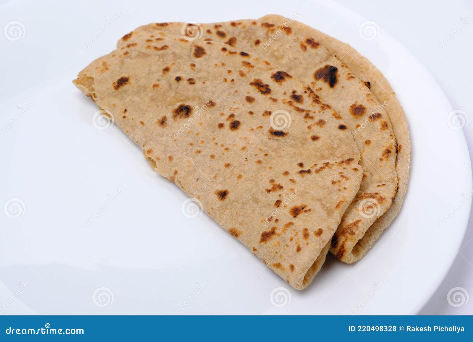 Indian Style Bread or Roti Served in a Plate Stock Photo - Image of ...