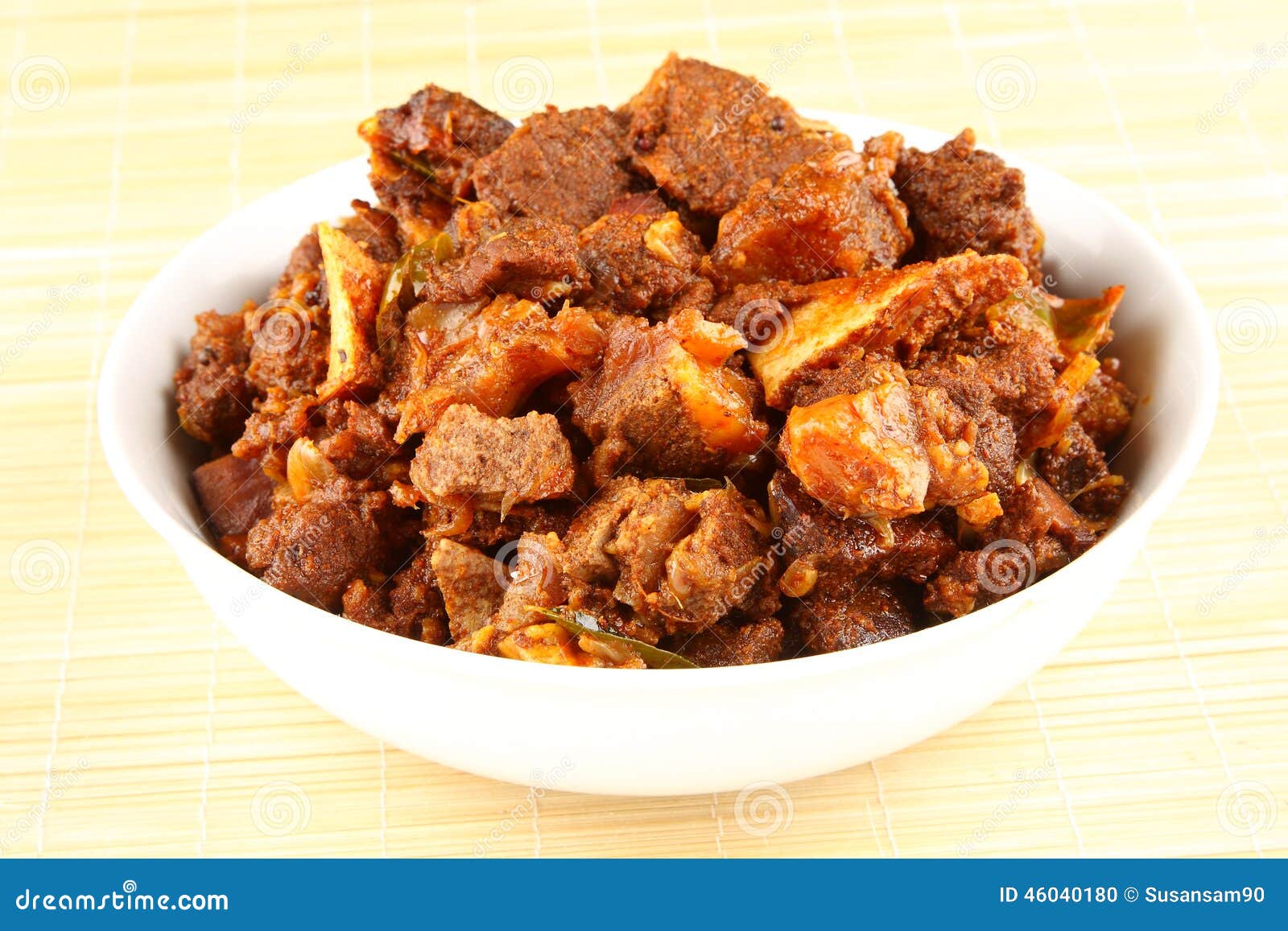 Indian style mutton curry. stock photo. Image of katori - 46040180